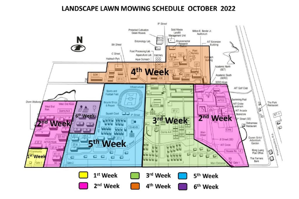 Landscape and Ground Maintenance Schedule for October 2022 – Office of ...