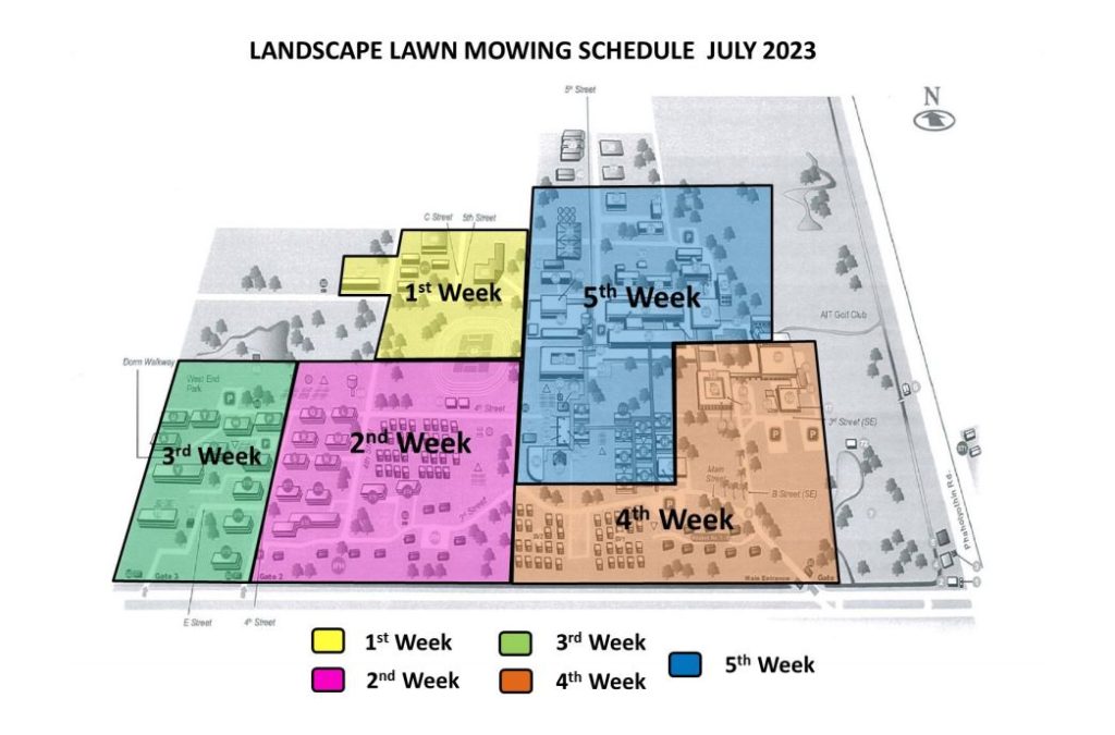 LANDSCAPE AND GROUND MAINTENANCE SCHEDULE FOR JULY 2023 – Office of ...
