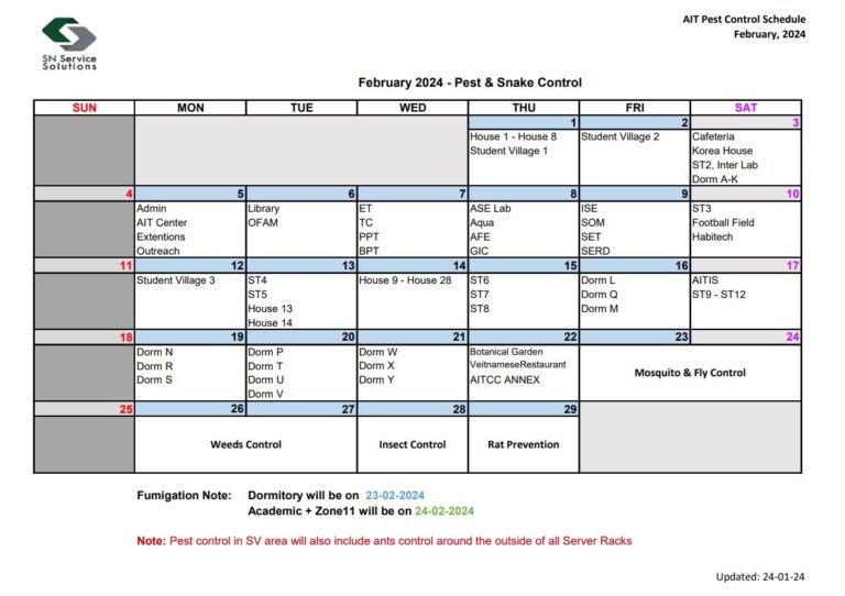 PEST-CONTROL-SCHEDULE FOR FEBRUARY 2024 – Office of Facilities and ...