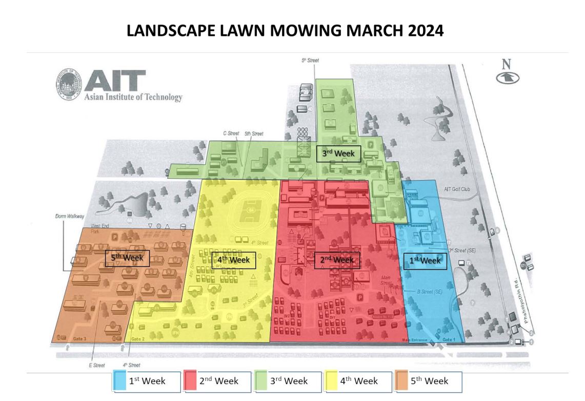 LANDSCAPE AND GROUND MAINTENANCE SCHEDULE FOR MARCH 2024 – Office of ...